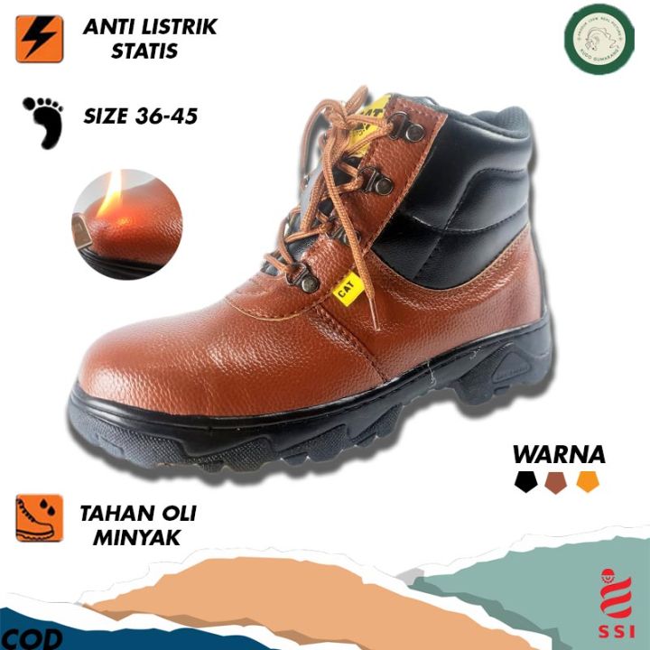 Sepatu Safety Boot Lapangan Proyek Ujung Besi Standar Pabrik Sepatu ...