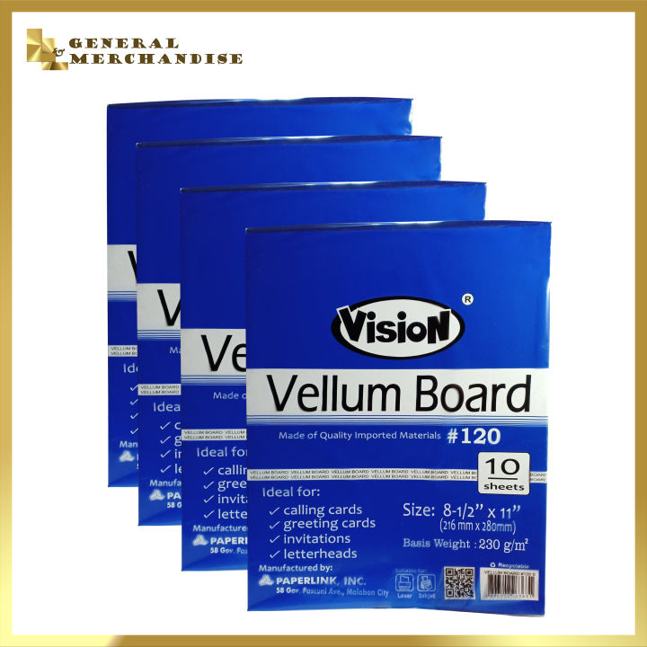 VELLUM BOARD #120 8-1/2" x 11" - short (10 sheets/pack) | Lazada PH