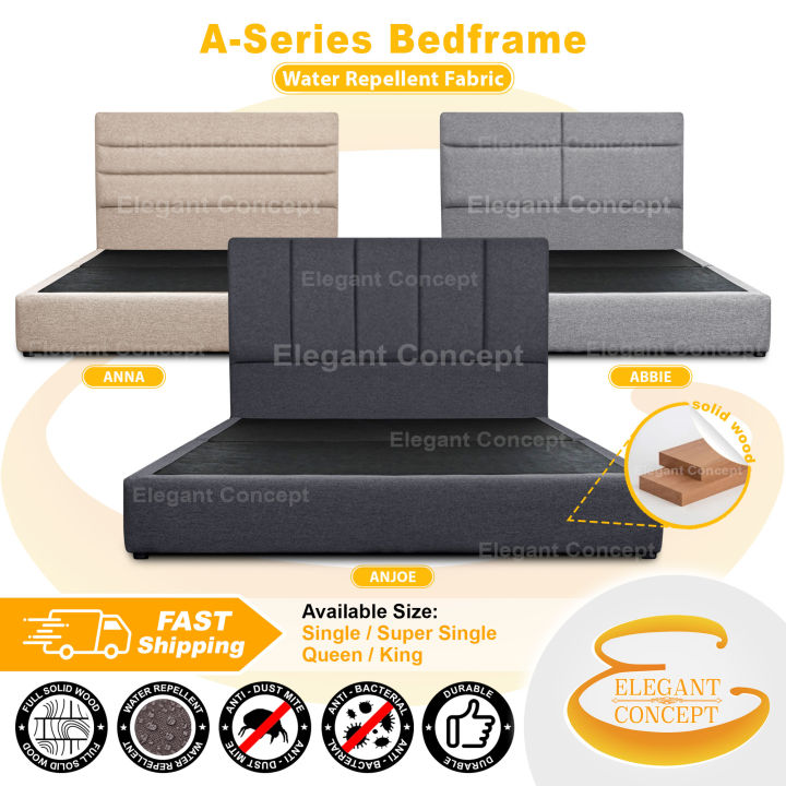 EC (A-Series) Bedframe Divan / Katil - Full Solid Wood Structure (Water ...
