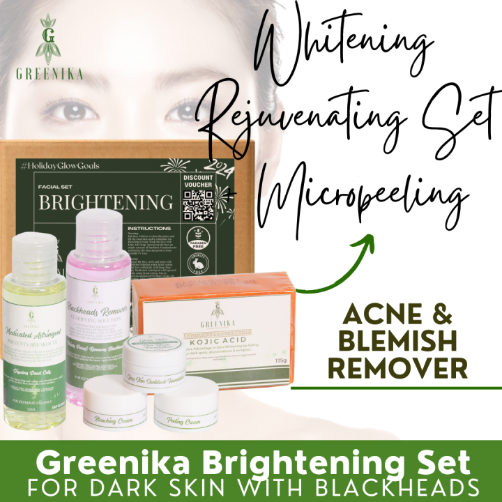 [ SKIN CARE WHITENING SET WITH MiCROPEELING ] Greenika Brightening Set ...