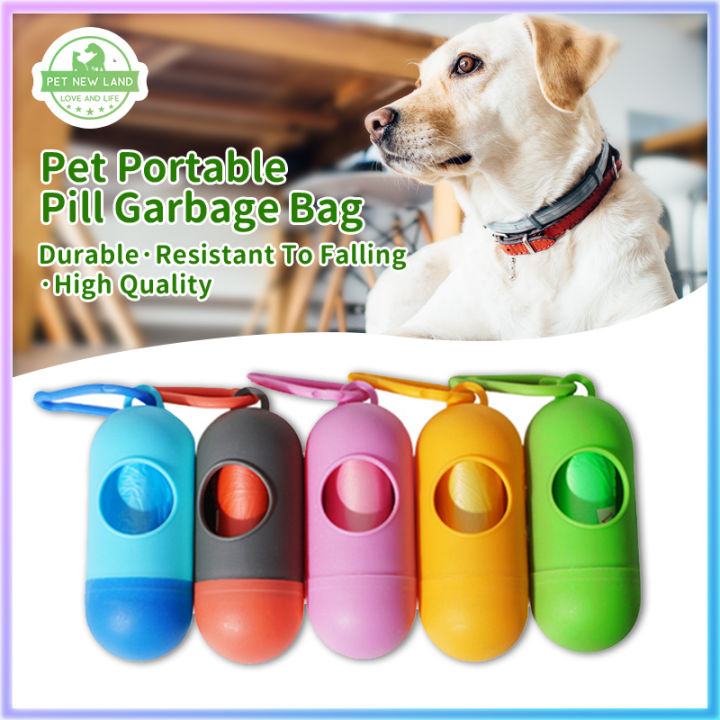 Pet New Land .Portable Poop capsule plastic Bags Set garbage bag Mini ...