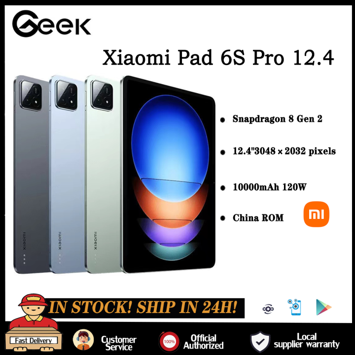 Xiaomi Mi Pad 6S Pro 12.4 China Rom Snapdragon 8 Gen2 12.4-inch 3K 144Hz Screen 10000mAh 120W ...