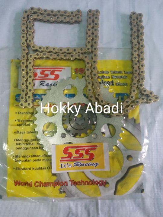 Gear Set 415 SSS dan Rantai Bukan SSS Satria Fu 2002 sampai 2012, Fu ...