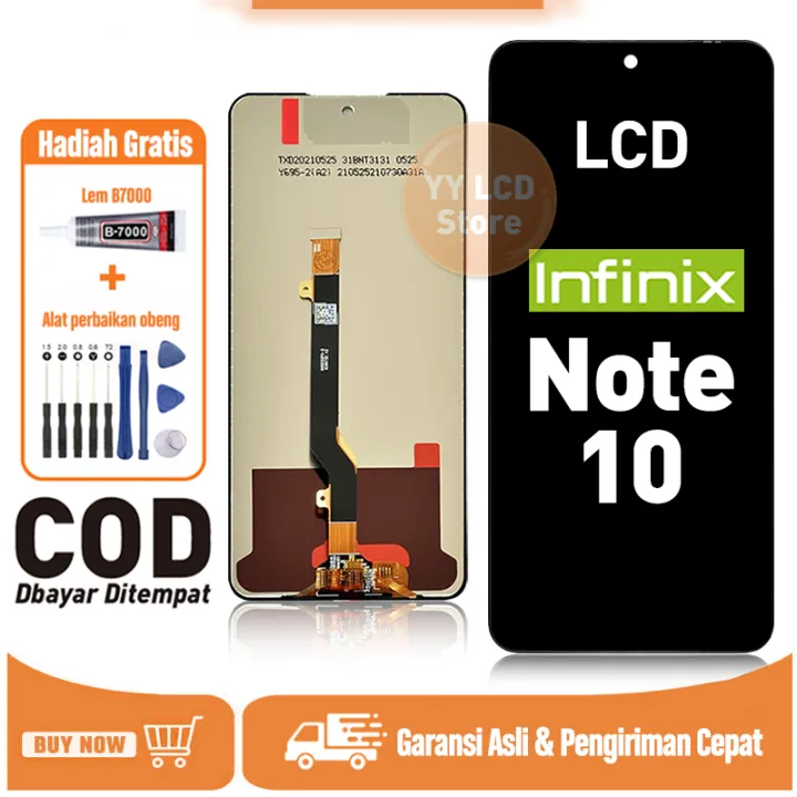 LCD INFINIX NOTE 10 Original COD TOUCHSCREEN Fullset Glass Digitizer ...