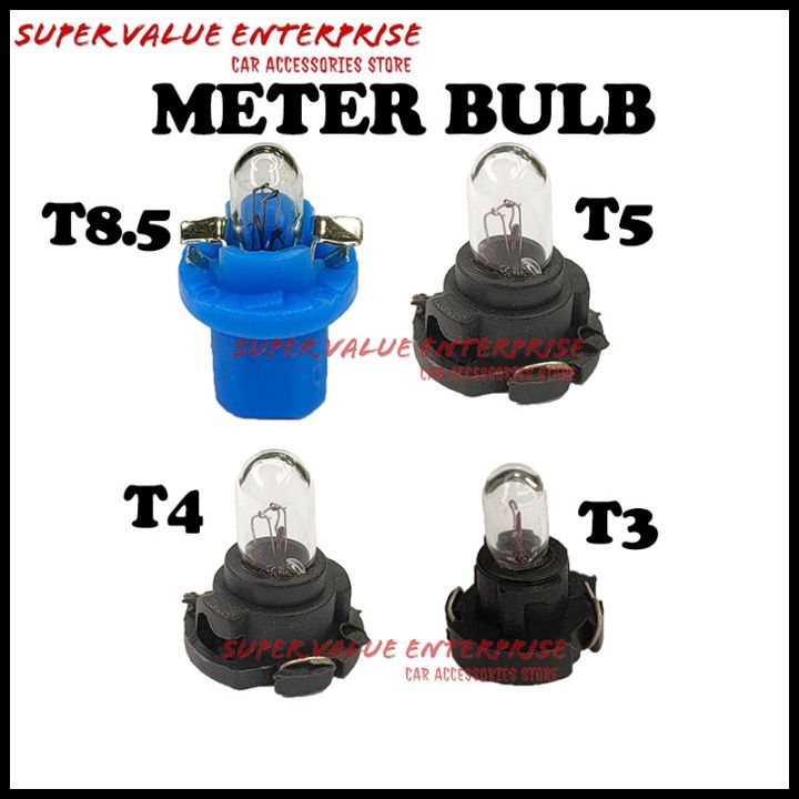 10pcs Meter Bulb T3 T5 T8.5 Dashboard Bulb Gear Lever Bulb12V 1.2W | Lazada