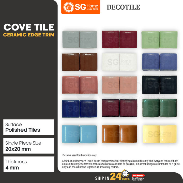 [READY STOCK] Ceramic Edge Trim Cove Tile Sudut Mozaic Warna Lantai ...