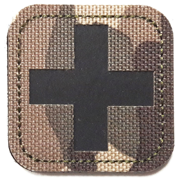 เวลโคร แพทช์ทหาร IR แพทย์ต่อสู้ CP สีมัลติแคม MEDIC EMT IR Cross Velcro ...