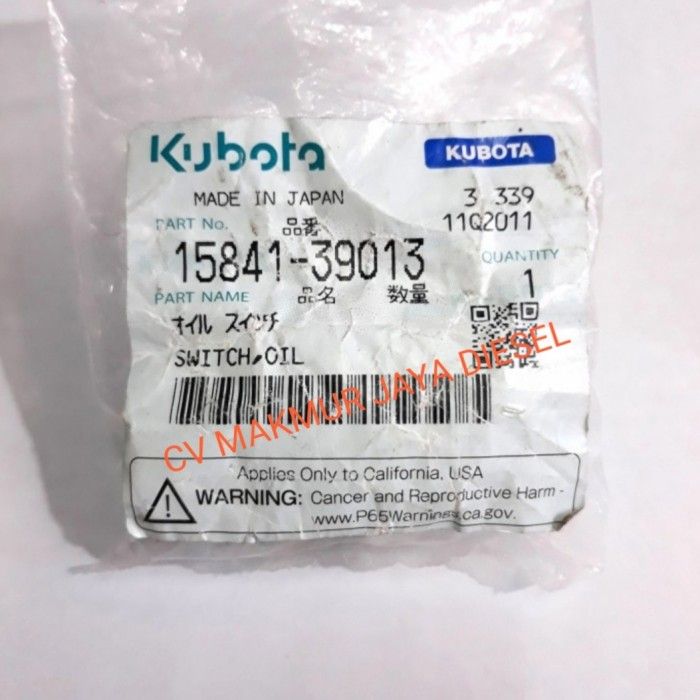 Switch Oil/Signal Oil V2203 15841-39013 Kubota Genuine Parts | Lazada ...