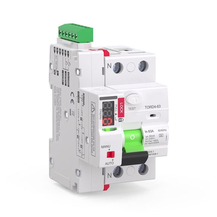 YFTOOLS 30mA 2P TypeA RCCB RCD Auto Recloser Modular AC230V with LED ...