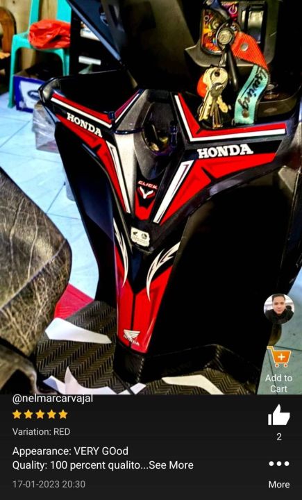 HONDA CLICK 125/150 INNER STICKER / CLICK STICKER / CLICK STICKER ...