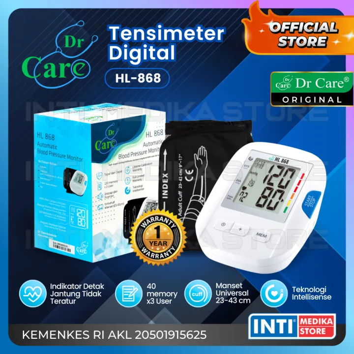 DR CARE - Tensimeter Digital HL 868 | Tensi Ukur Tekanan Darah Dr.Care ...