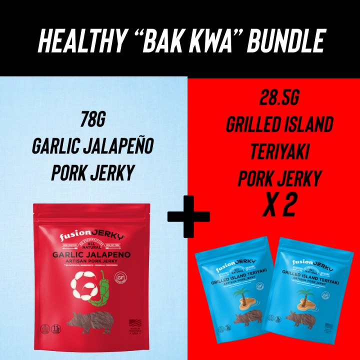 Snack Guru - Healthy "Bak Kwa" Pork Jerky Snack Pack (1 x Garlic ...