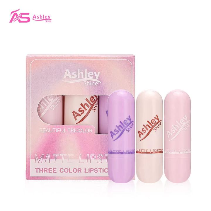 Ashley Shine Matte Lipstick Nude Velvet Lip tint Long-Lasting ...