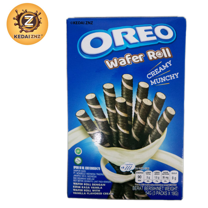 Chocolate OREO Wafer Roll VANILLA Box 54g Coklat | Lazada