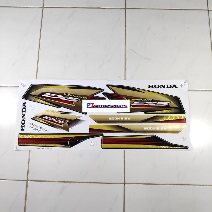 Honda Ex5 Dream Body Sticker Black | Lazada