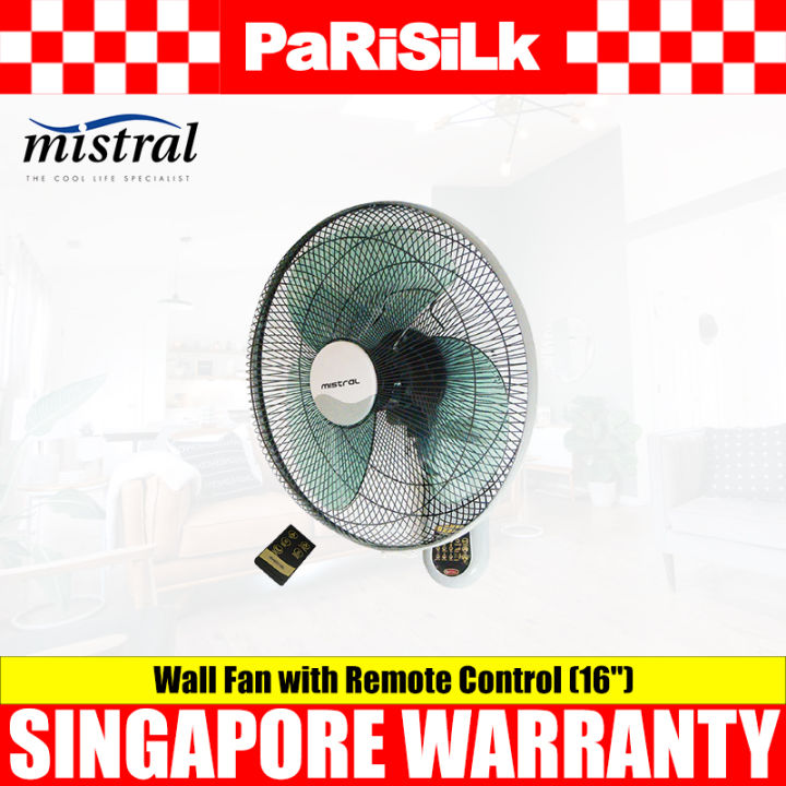 MISTRAL MWF1608R Wall Fan with Remote Control (16") | Lazada Singapore
