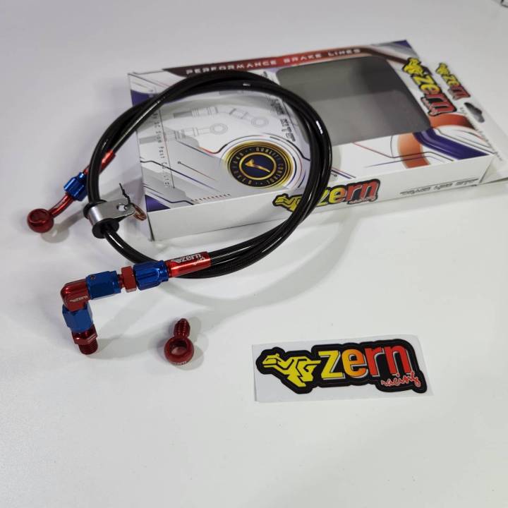 ZERN **แท้** หัว90 สีน้ำเงินตัดแดง + หัวกลม ใส่ปั๊มเม้า ปั๊มด้วง ได้ สายเบรค 36 นิ้ว เวฟ110i ...
