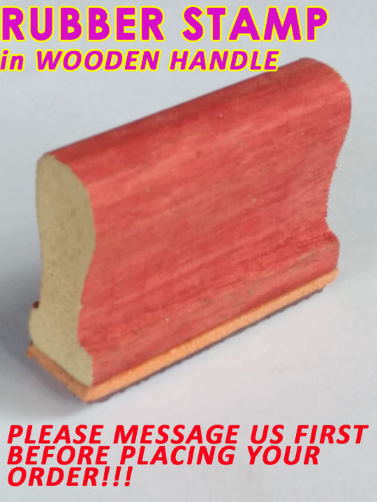 PERSONALIZED Rubber Stamp in Wood Handle | Lazada PH