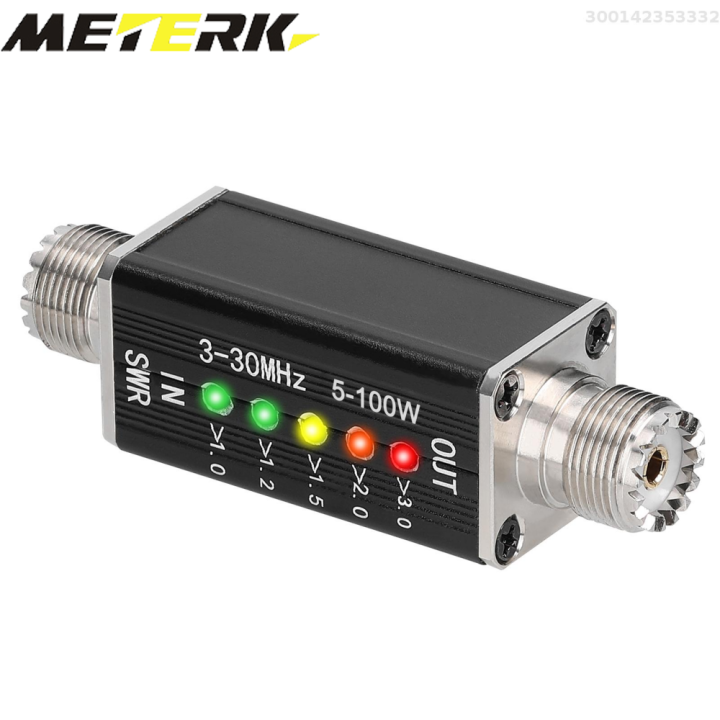 Meterk LED SWR Meter 3-30MHz Frequency Shortwave Standing Waves ...