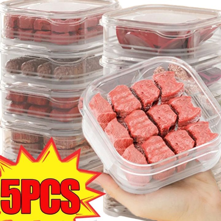 5Pcs Small Food Preservation Boxes Refrigerator Frozen Meat Vegetable ...