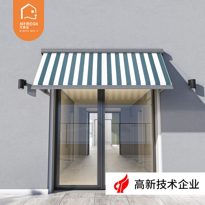 Outdoor swing arm awning retractable folding window awning sun, rain ...