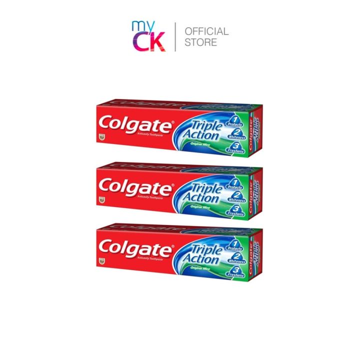 (Bundle of 3) Colgate Triple Action Toothpaste 200g | Lazada Singapore