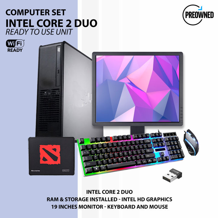 COMPUTER SET / DELL VOSTRO / INTEL CORE 2 DUO ( E7500 2.9Ghz / 4GB RAM ...