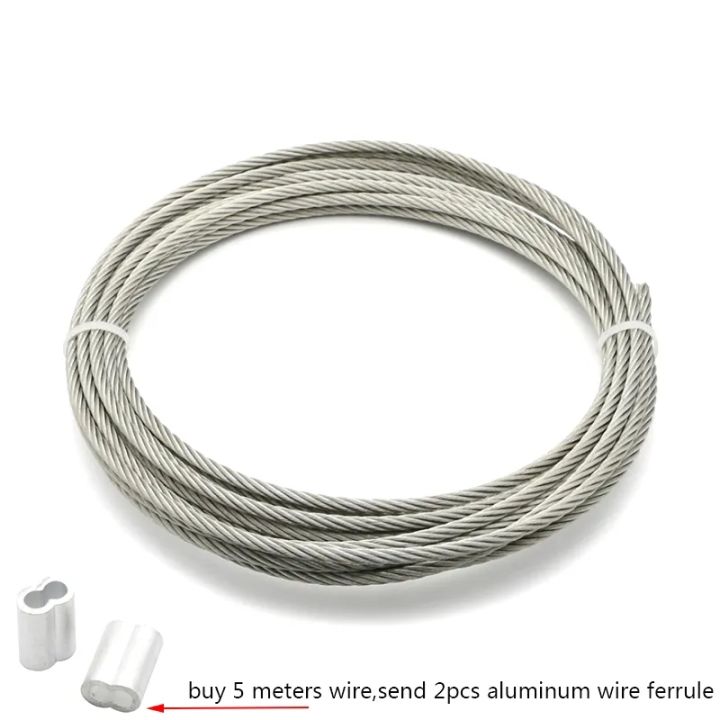 5 Meter 0.8mm 1mm 1.2mm 1.5mm 2mm Diameter Steel Wire bare Rope lifting ...
