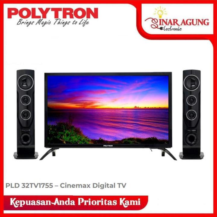 POLYTRON LED TV 32TV1755 / PLD32TV1855 32 INCH – CINEMAX DIGITAL | Lazada Indonesia