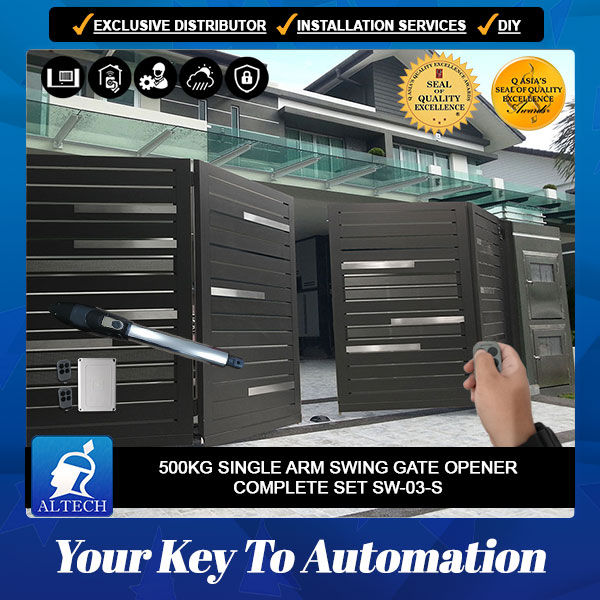 ALTECH 500KG Automatic Electric Single Panel for Swing Gate Opener Wireless Remote Operated ...
