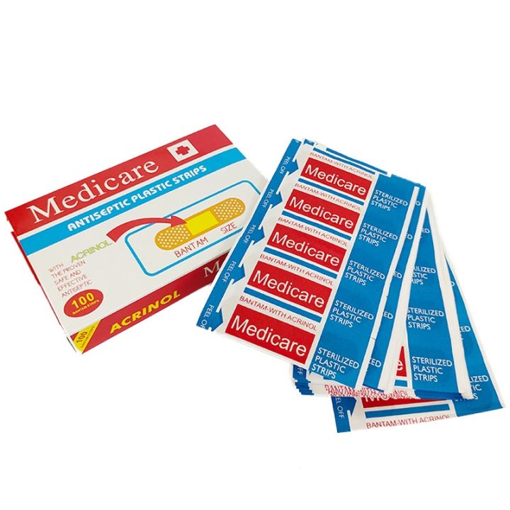80pcs/1Box Medical Plaster Strips Adhesive Antiseptic Bandage Band Aid ...