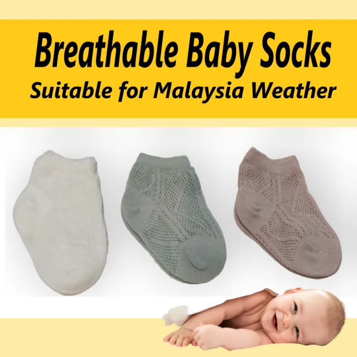 Sarung Kaki Baby Baru Lahir Baby Socks Kid Plain Tight Cotton Newborn ...