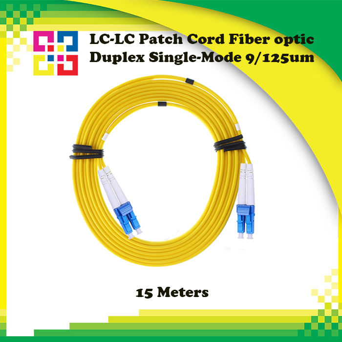 สายไฟเบอร์สำเร็จรูป LC-LC Patch Cord Fiber SM 9/125um Duplex 15m. LSZH | Lazada.co.th