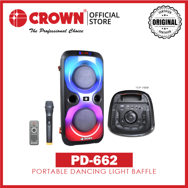 CROWN PD-662 PORTABLE DANCING LIGHT BAFFLE | Lazada PH