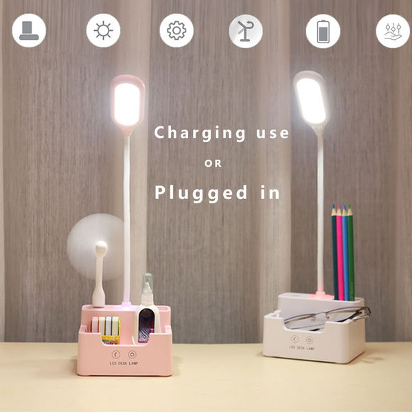 Multi-Function Touch USB Pen Holder Desk Lamp Student Desktop Office ...