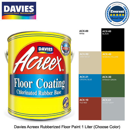 Davies Acreex Rubberized Floor Paint 1 Liter (Choose Color) | Lazada PH