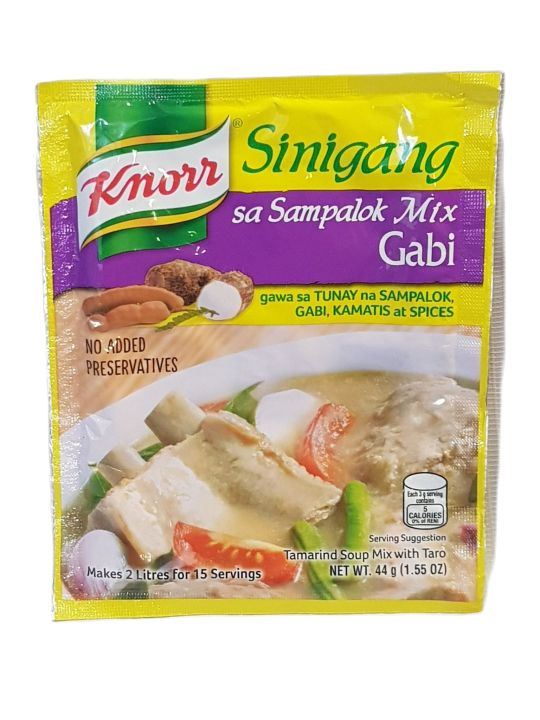 Knorr Sinigang sa Sampalok Mix with Gabi (Tamarind Soup Mixed with Taro) - pack of 6 pieces x 44 ...