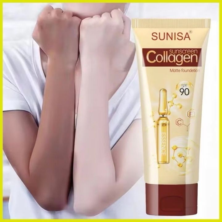 ORIGINAL SUNISA Collagen Sunscreen SPF 90 Sun Protection Face Sunblock ...