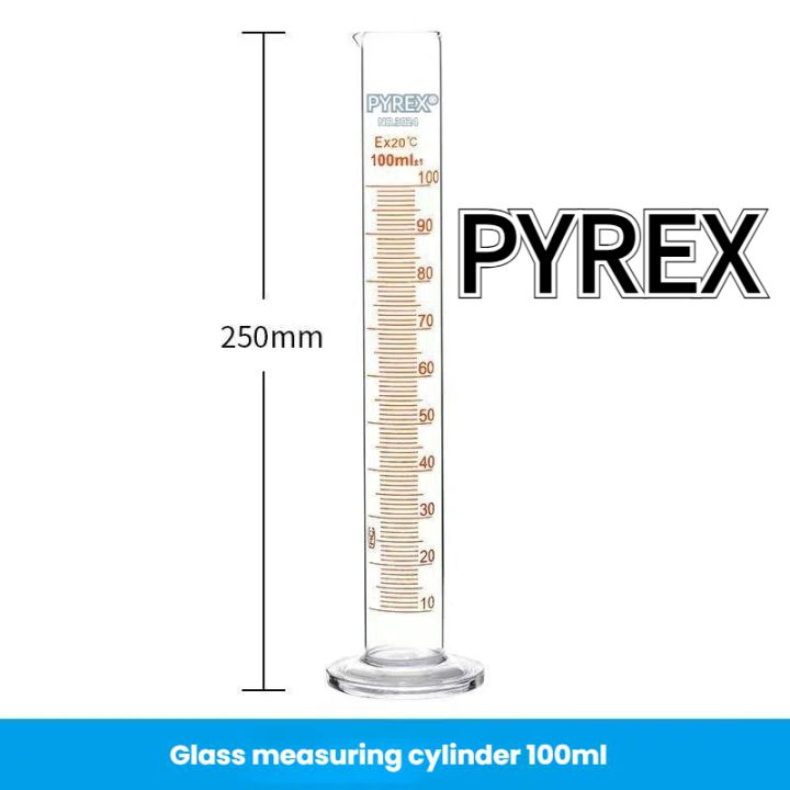 COD 100ML Original PYREX glass graduated cylinder, high borosilicate ...