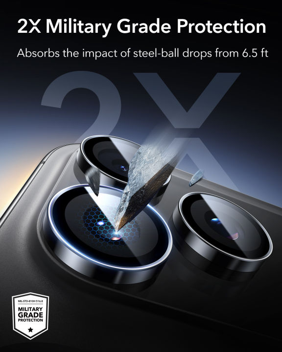 ESR กระจกเลนส์กล้องสำหรับ iPhone 14-17 (Plus & Pro & Pro Max) รุ่น ...