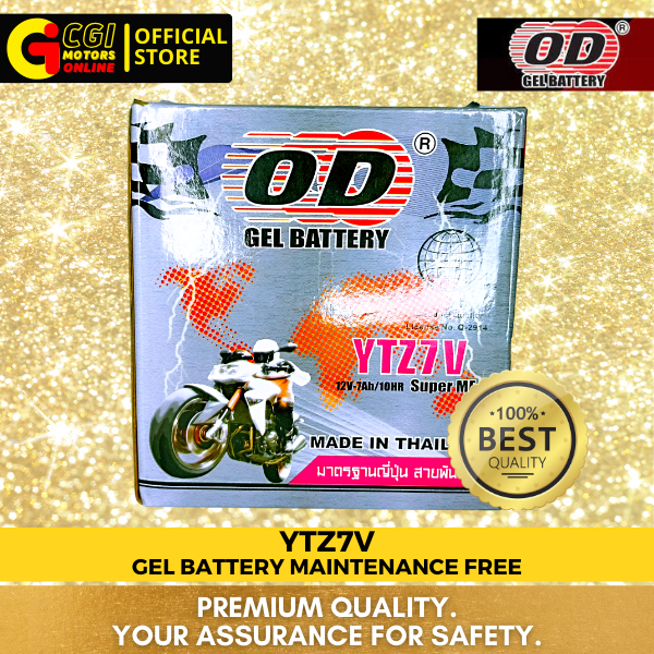 OD Gel Battery YTZ7V 12V-7Ah/10HR Super MF (Made in Thailand) | Lazada PH