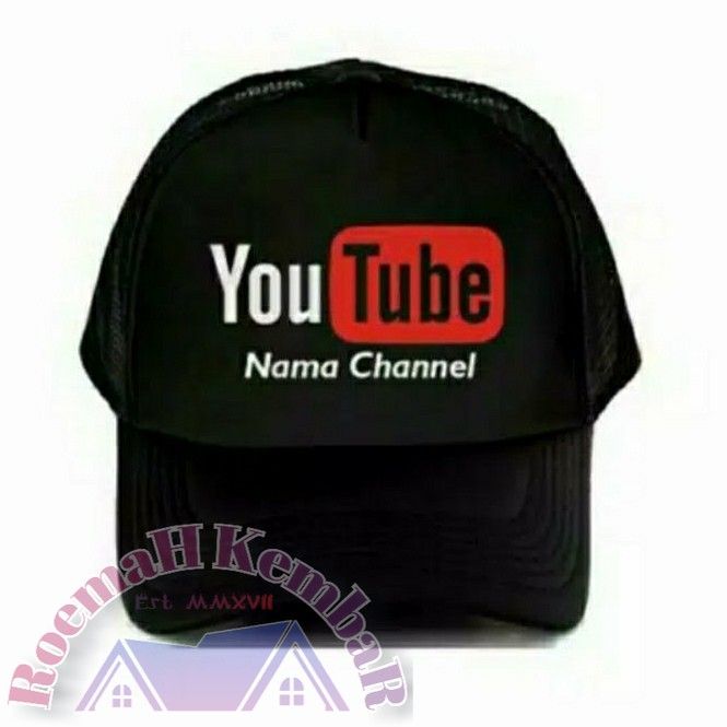 TOPI YOUTUBE BISA REQUEST NAMA CHANNEL/COD TOPI POLOS SNAPBACK TRUCKER ...