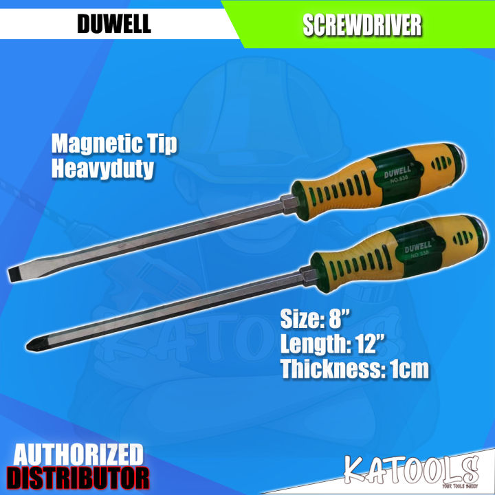 DUWELL Screwdriver 8 Inches Magnetic Tip | Lazada PH