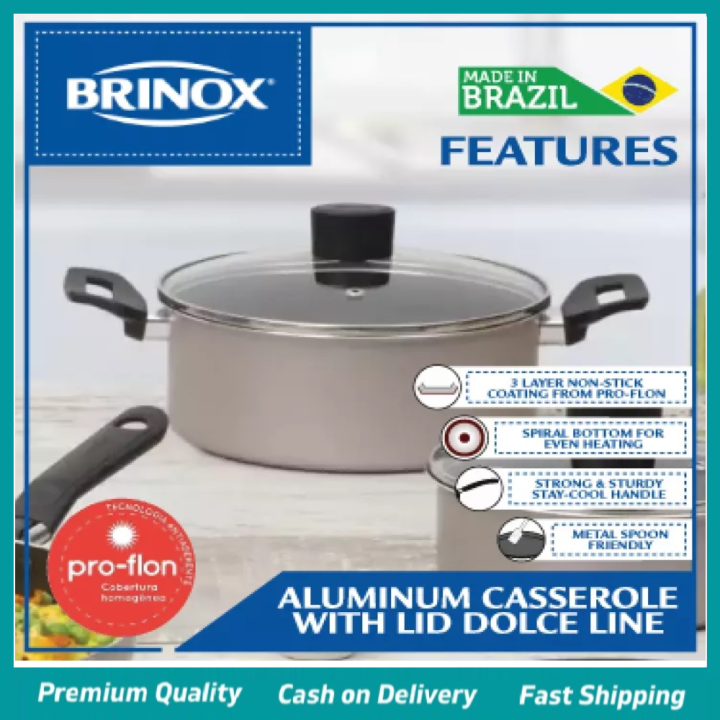 Marketbay Brinox Dolce Line - Aluminum - Casserole W/Lid Saucepan has ...