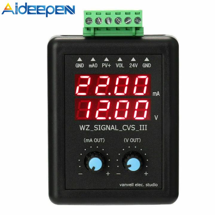Aideepen 4-20mA Generator Adjustable Signal Generator DC0-10V Current ...