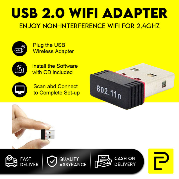 Popcorn USB 2.0 Wireless Adapter 802.11N 150Mbps Mini Wifi Dongle ...
