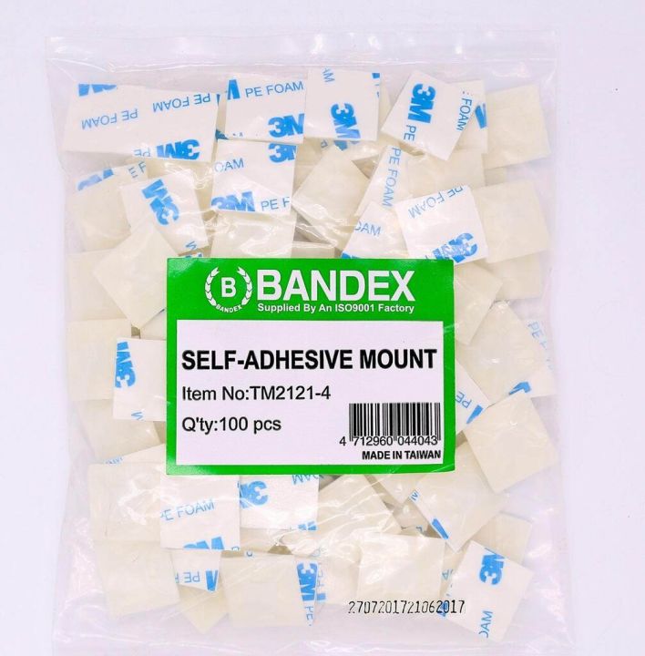 Bandex แป้นกาว ตีนตุ๊กแก ขนาด 21x21 mm รุ่น TM-2121-4 และขนาด 28X28 mm ...
