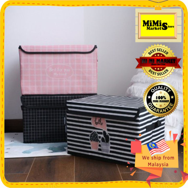 MIMI Wardrobe Printed Storage Box Foldable Cloth Storage Organizer For ...