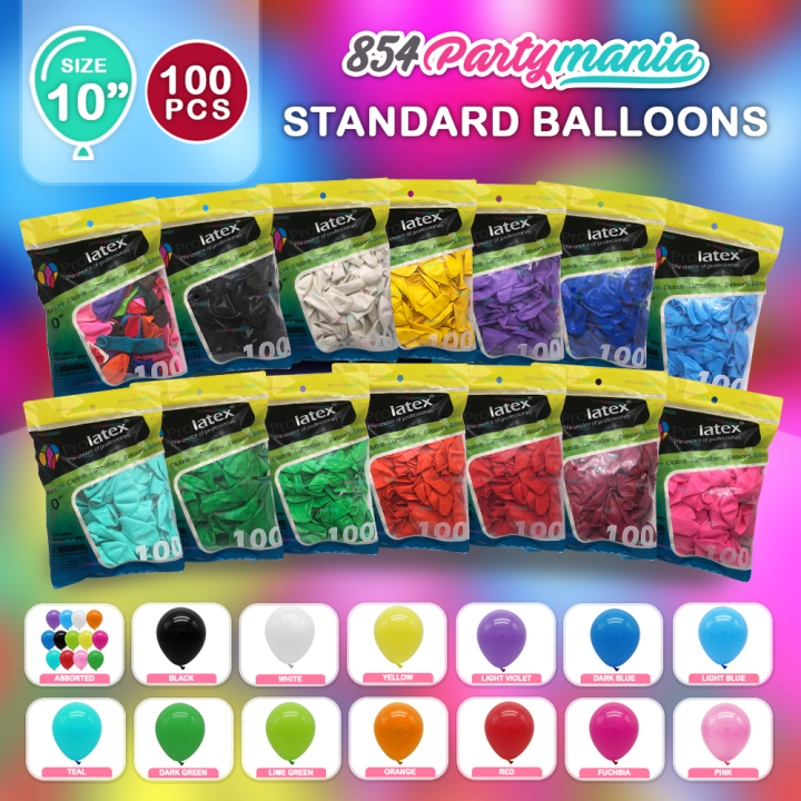 100PCS Balloons Size 10 Standard Prolatex For Birthday, Parties ...