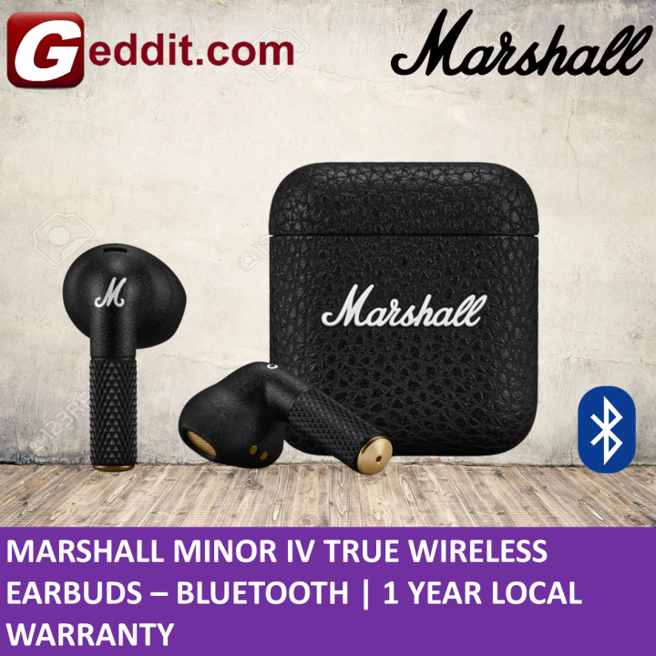 MARSHALL MINOR IV TRUE WIRELESS EARBUDS – BLUETOOTH | 1 YEAR LOCAL ...